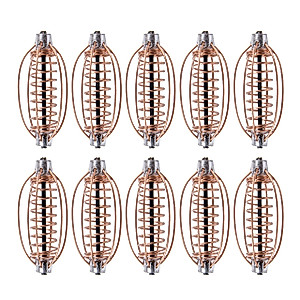 N.1 10pcs Spring Fishing Feeder Carp Сrucian Fishing Bait Cage Steel Spring Fishing Feeder (25)