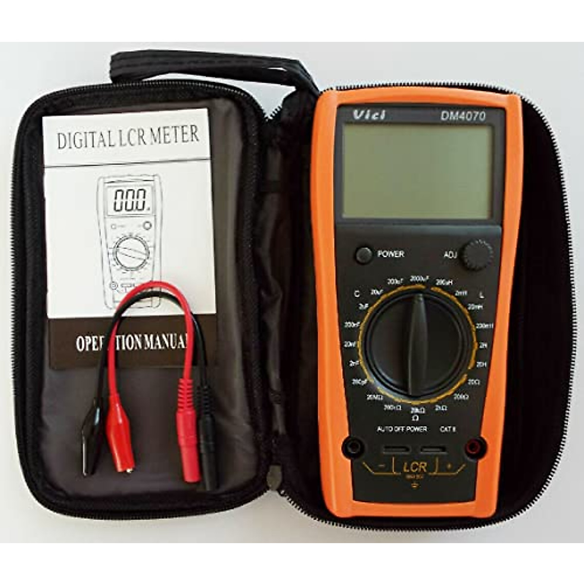 AideTek DM4070 LCR Meter multimeter Tester capacitance Inductance Resistance self-Discharge
