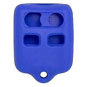 Keyless2Go Replacement for New Silicone Cover Protective Case for 4 Button Remote Key Fobs FCC CWTWB1U345 CWTWB1U331 - Blue