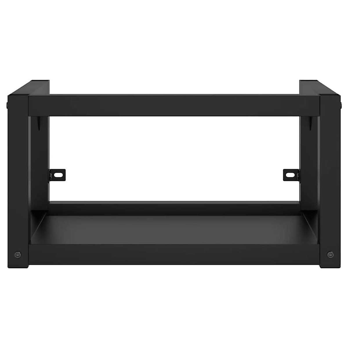 GROSERY Bathroom Fixtures Wall-Mounted Bathroom Washbasin Frame Black 15.7" x 15" x 12.2" Iron,Wall Mounted Washbasin Frame Durable Powder Coated Iron Bathroom Storage Solution with Ample Space