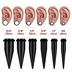 Stuppendux 24PCS 00G-13/16 10mm-20mm Acrylic Big Gauges Kit Ear Stretching Tunnels Plugs Tapers Expander