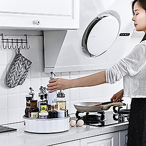 9in Rotating Spice Rack Spinning Organizer Non- Skid Lazy Susan Turntable Spice Stand for Cabinet Pantry Refrigerator