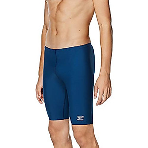 Speedo mens Swimsuit Endurance+ Solid Usa Adult athletic swim jammers, Navy, 34 US