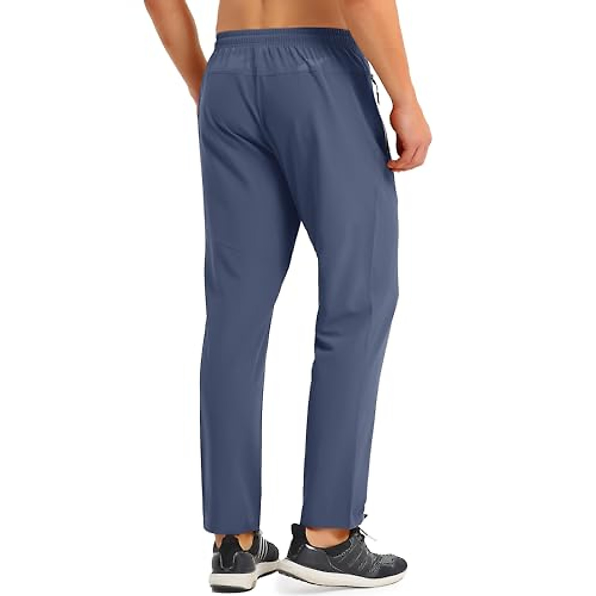 MAGCOMSEN Mens Pants Stretch Gym Pants Quick Dry Workout Athletic Pants Lightweight Sweatpants with Pockets Sweat Pants Men Adult Blue