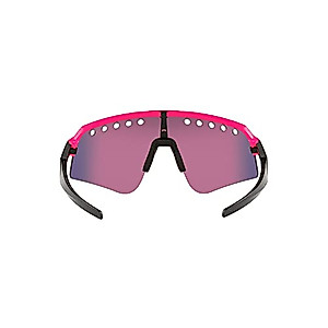 Oakley Men's OO9465 Sutro Lite Sweep Rectangular Sunglasses, Pink/Prizm Road, 39 mm