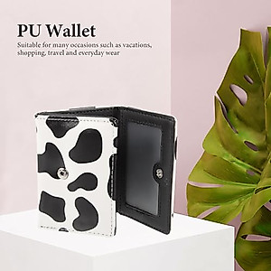 PACKOVE Trifold Ladies Wallets Cute Cow Pattern Wallet Mini Credit Card Wallet Small Cow Wallet Short Purse Practical Cash Wallet for Girls