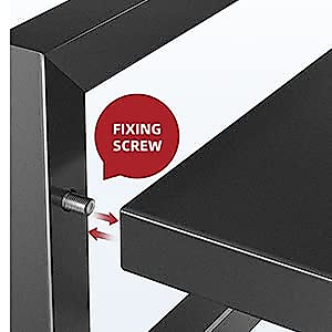 SIMCAS Extendable Microwave Oven Rack, 2-Tier Microwave Stand/Toaster Shelf Heavy Duty Kitchen Countertop Organizer Shelf, 160lbs Weight Capacity, Easy Installation Carbon Steel Upgraded Bearing,Black