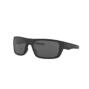 Oakley Men's Oo9367 Drop Point Rectangular Sunglasses, Matte Black/Grey, 61 mm