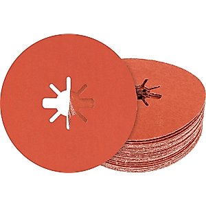 Bosch Professional 25 Pieces X-Lock Prism Ceramic Fibre Sanding Disc R782 (for Metal, Diameter 125 mm, Grain P60, Accessories Angle Grinder)