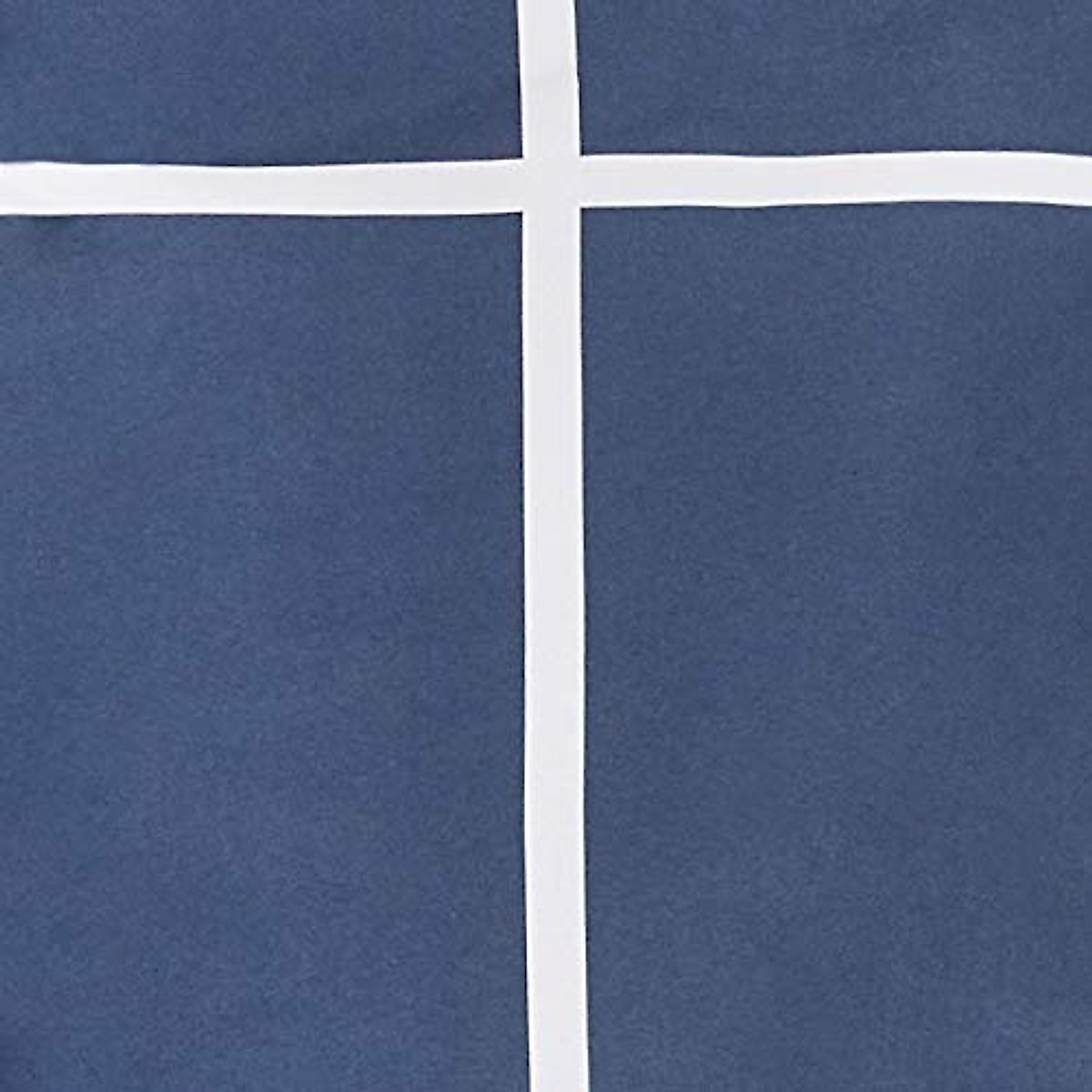 Amazon Basics Lightweight Microfiber 5 Piece Bed-in-a-Bag Comforter Bedding Set, Twin/Twin XL, Navy with Simple Plaid