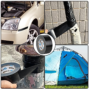 16 Pack Black Duct Tape Bulk 2 inch Duct Tape Heavy Duty 30 Yards Each,Strong No Residue All-Weather Duct Tape, Tear by Hand, Multi-Use for Indoor & Outdoor Repairs, Industrial, Professional Use