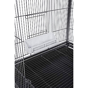 Prevue Pet Products Wrought Iron Flight Cage with Stand, Large Birdcage for Pets, Metal Cage Standing Birdcage, Black Hammertone Finish
