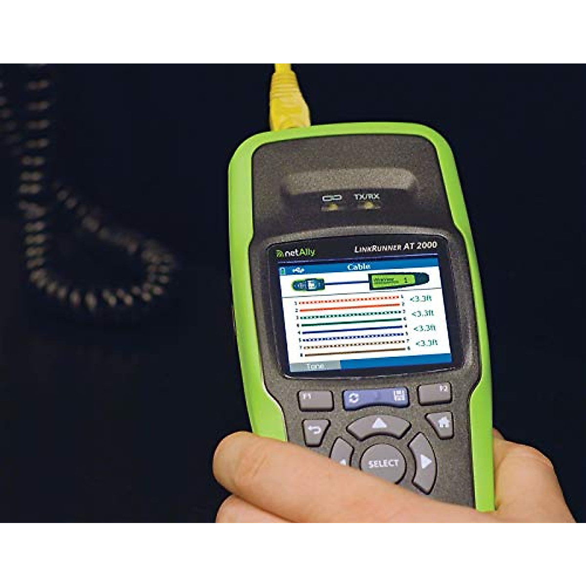 NetAlly LRAT-2000 LinkRunner AT Copper and Fiber Ethernet Network Tester, Green
