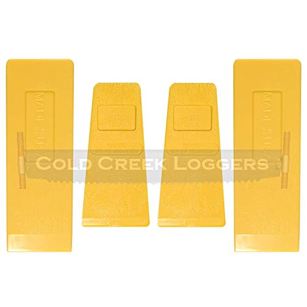 Cold Creek Loggers Felling Wedges, Tree Felling Wedges for Tree Cutting, Logging Wedge Set for Chain Saw, 5.5" (2-Pack) and 8" (2-Pack)