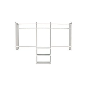 Easy Track 4'-8' Deluxe Starter Kit Closet Storage, 4, White