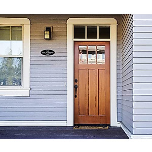 No-Soliciting Sign for House Signs for Home - Premium No Soliciting Thank You Sign for House, Durable UV and Weather Resistant 2.8" x 7", Black with White Letters (1)