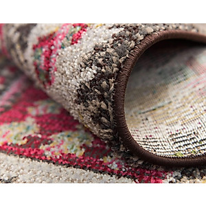 Unique Loom Sedona Collection Southwestern, Geometric, Border, Over-Dyed, Modern, Tribal, Abstract Area Rug, 9 ft x 12 ft, Multi/Beige