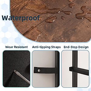 Somdot Tall Dresser for Bedroom with 5 Drawers, Storage Chest of Drawers with Removable Fabric Bins for Closet Bedside Nursery Laundry Living Room Entryway Hallway, Black