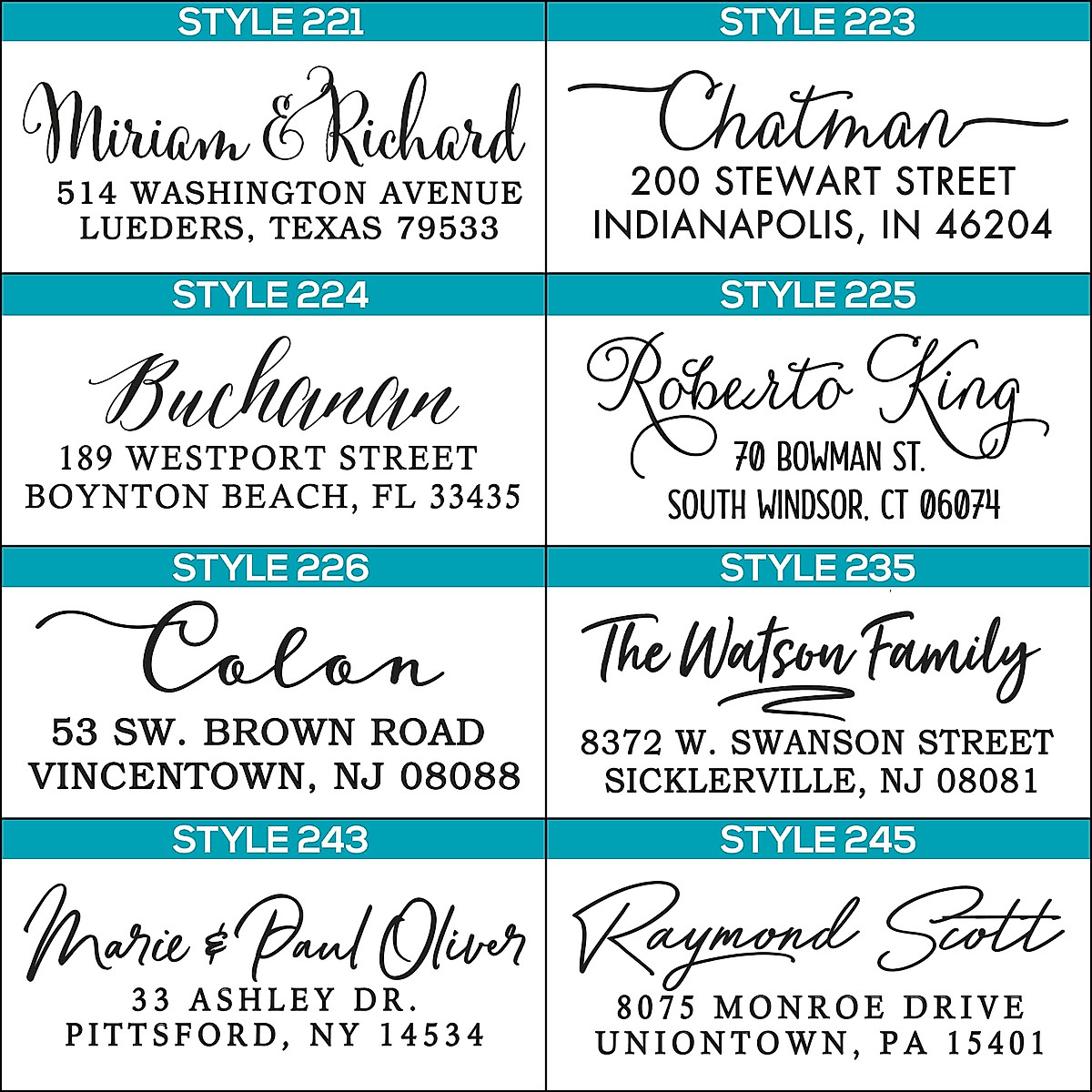 Customized Return Address Stamp - Choose from Many Styles and 15 Ink Colors - Personalized Self Inking Stamp