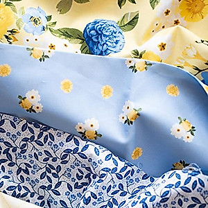 True Fabrics Sunshine Blooms Precut Fabric (Fat Quarter Bundle) - 20 pcs in 18" x 22" cuts
