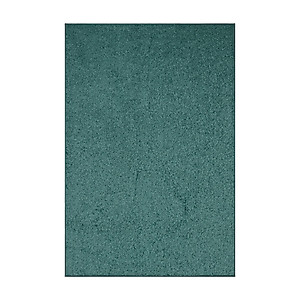 Ambiant Saturn Collection Solid Color Area Rugs Teal - 6' x 9' Rectangle, Indoor, Stain Resistant, Perfect for Living Room, Bedroom, Dining Room, Entryway, Doorway, Pet & Kids Friendly Rug, Wedding