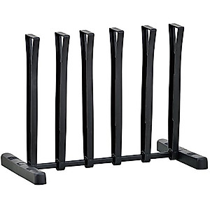 MyGift Black Durable Plastic Boot Rack Organizer Tall Boots Shape Maintainer Stand, Freestanding Boots and Shoe Rack, Holds up to 3 Pairs