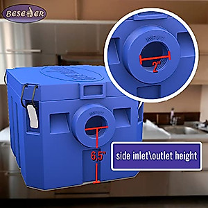 Home Grease Trap for Kitchen Sink - Grease Trap plastic 5 GPM Under Sink- Grease Interceptor - Small Grease Trap for food truck Canteen Kitchen Wastewater - 10 Lb Grease Trap Interceptor 16"*13"*11"