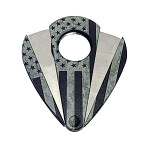 Xikar Xi2 Cigar Cutter Hero Series, Cuts Up to 60 Ring-Gauge Cigars, Spring-Loaded Double Guillotine Action, 440 Stainless Steel Blades with Rockwell C Rating of 57, Military