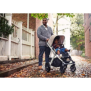 UPPAbaby Vista V2 Stroller - Declan (Oat Melange/Silver/Chestnut Leather) + Travel Bag for Vista, V2, Cruz, V2