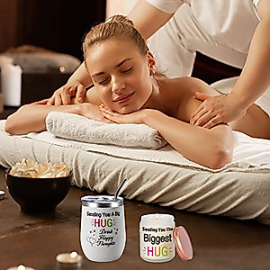 Candles Gifts for Women - Fun Scented Candle & Insulated Tumbler Set, Christmas Birthday Thanksgiving Get Well Soon Gift for Men Boss Mom Mother Sick Friend Feel Better Cheer Up Encouragement Sympathy