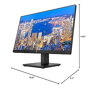 HP P224 21.5 Inch Monitor 2-Pack Bundle with Desk Mount Clamp Dual Monitor Stand, FHD 1080p, LED Backlit, IPS, Anti-Glare, Tilt (HDMI, VGA and DisplayPort) for Home and Office