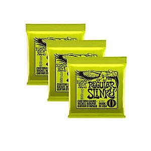 Ernie Ball 2221 Nickel Regular Slinky Electric Guitar Strings 3 Pack