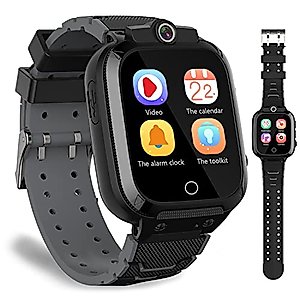 Vakzovy Kids Smart Watch for Boys Toys for 3-10 Year Old Boys 1.44" HD Touch Screen 24 Puzzle Games Music Player Dual Camera Video Recording Pedometer Birthday for Boys Age 3 4 5 6 7 8