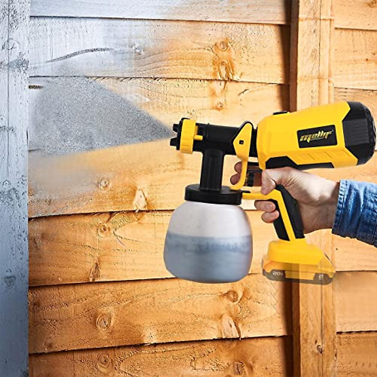 Cordless Paint Sprayer, Compatible w/dewalt 20V Max Battery Handheld HVLP Paint Gun w/Brushless Motor | Suitable for Countless Painting, Home Interior and Exterior, House Painting (NO Battery)