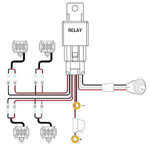 Nilight - ZH416 4PCS 4Inch 60W Triple Row Flood Spot Combo 6000LM LED Pods Light Bar Driving Boat Led Off Road Lights with 16AWG Wiring Harness-4 Leads