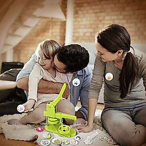 Button Maker Machine 58mm Pin Badge Maker Installation-Free DIY Pin Badge Button Maker Press Machine Badge Punch Press with Free 100pcs Button Parts Pictures Circle Cutter Magic Book