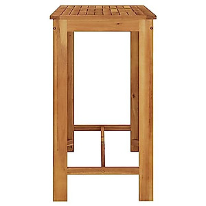 MSLAONXC Patio Bar Table,Outdoor Side Table,Coffee Table,Garden Side Table,Sofa Side Table,Entrance Table,for Yard,Garden,Living Room,Bistro,Balcony,Lawn,47.2"x23.6"x41.3" Solid Wood Acacia