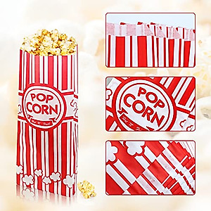 200 Pieces Popcorn Bags 2 Oz Disposable Paper Popcorn Bags Popcorn Machine Accessories for Movie Night, Carnival, Party, Theater, and Snack Bars