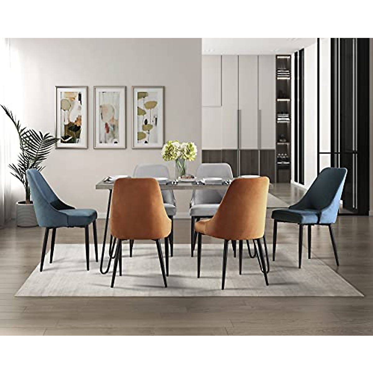 Lexicon Elyse Dining Table, Gray/Black