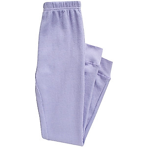Rene Rofe Girls' Thermal Underwear Set - 2 Piece Waffle Knit Top and Long Johns (2T-16), Size 7-8, Lavender
