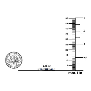 Beyond Brilliance 1/3 Carat Diamond, Channel-Set 14K White Gold Round Diamond & Baguette Blue Sapphire Bridal Wedding Band Ring (H-I, I2-I3) Natural Diamond Wedding Band For Women | Gift Box Included Size-6