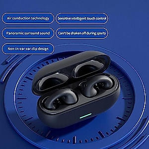 Wireless Earbuds,Open Ear Wireless Bluetooth Headphones Clip on Earbuds,Earbud & in-Ear Headphones,Wireless Sport Ear Buds,Bluetooth 5.3 Clip-on Earphones,30 Hours Playtime,for iPhone/Samsung