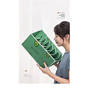 2PCS Washable Wardrobe Clothes Organizer, 7/9 Grids Foldable Visible Closet Organizer Clothes Drawer Mesh Separation Box for T-shirts, Leggings, Skirts (9 Grids Large Size Avocado)