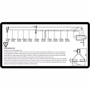 LGXEnzhuo 4400LB Forklift Jib Boom Crane, Forklift Mobile Crane Lifting Hoist with 2 Hooks, Boom Length 7-11 ft, Adjustable Angle 0-75°, Forklift Boom Attachment Towing Handling Equipment