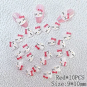 50 Pcs Cute Nail Charms for Acrylic Nails Art Supply Resin Kawaii Nail Jewels Design Cartoon Nail Art Charms Cute Nail Rhinestones Decoration Accessories 0.39 * 0.35 inch