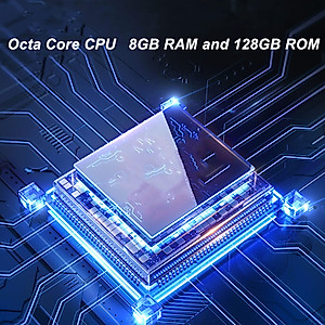 10in Tablet for Android11, 2.4G 5G WiFi Kids Mini Tablet, Dual SIM Card 4G Phone Calling, 8GB RAM 128GB ROM, 8000mAh Battery, 5MP 8MP Camera, Octa Core CPU (White)