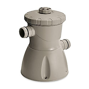 Summer Waves P1B01036A 10ft x 36in Round Quick Set Inflatable Ring Above Ground Swimming Pool with Filter Pump, Gray Basketweave Print