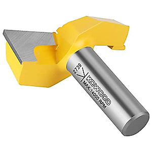 KOWOOD 1/2” Inch Shank 2-1/4” (Dia.) Bottom Cleaning Router Bits (Mortising Bit, Spoil Board Surfacing, Slab Flattening Woodworking Milling Cutter) with Carbide Tipped