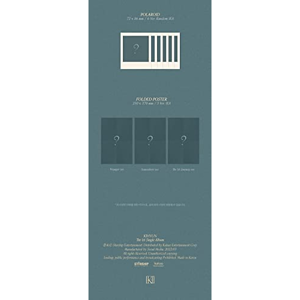 Monsta X Kihyun VOYAGER 1st Single Album Random Version CD+96p PhotoBook+1p PhotoCard+1p Photo Sticker+1ea Bookmark+Tracking Sealed