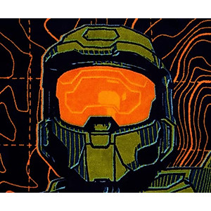 Halo UNSC Master Chief Micro Plush Fleece Throw Blanket | Plush Soft Polyester Cover For Sofa and Bed, Cozy Home Decor, Luxury Room Essential | Video Game Gifts For Adults, Teens | 50 x 60 Inches